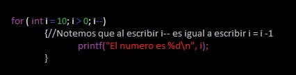 Programacion: Estructura, sintaxis y uso de un ciclo for en C++