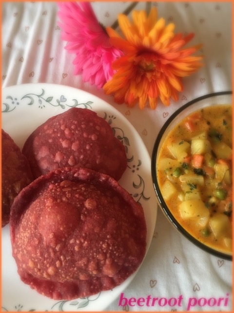 Beetroot Poori - From Sushma's Kitchen