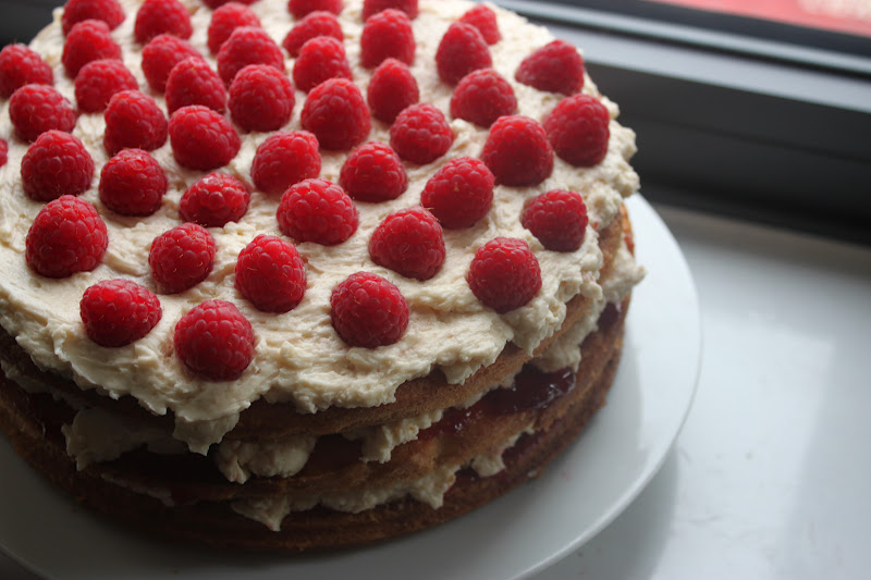 Culinary Conquests: Raspberry Layer Cake with Raspberry Swiss Meringue ...