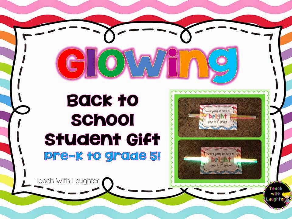 Teach With Laughter: 'Glowing' back to school freebie