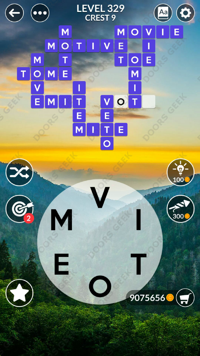Wordscapes Level 329 Answers ~ Doors Geek