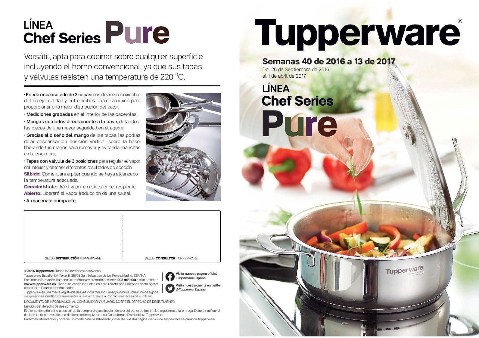 Tu Tupperware: Línea Chef Series Pure - Semanas 40 (octubre) a 13 (marzo)