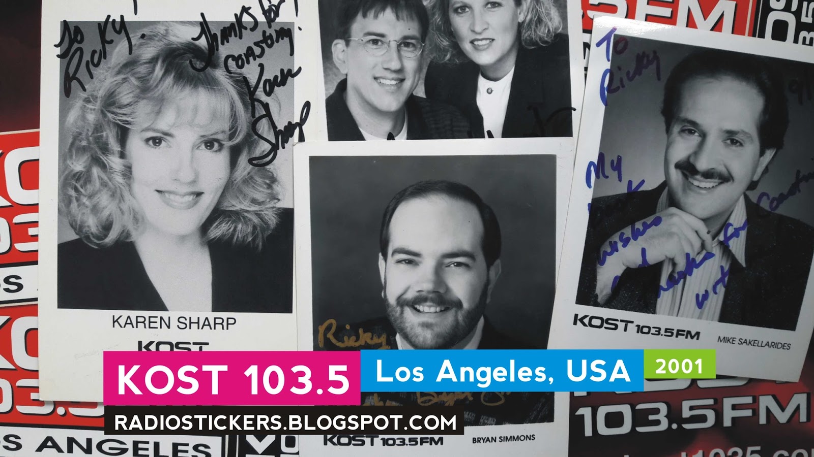 RADIO station stickers... and more!: KOST 103.5, Los Angeles (2001 and ...