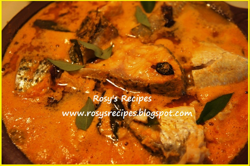 Rosy's Recipes: Fish and Raw Mango Curry / Meen-Manga Char