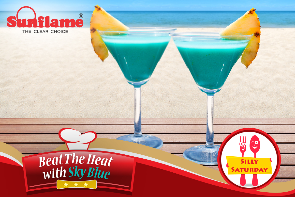 Recipes: Blue sky lychee mocktail