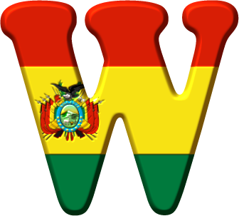Alfabeto con la Bandera de Bolivia. - Oh my Alfabetos!