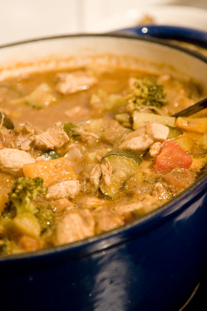 Chicken Saloona oder arabischer Hühnereintopf