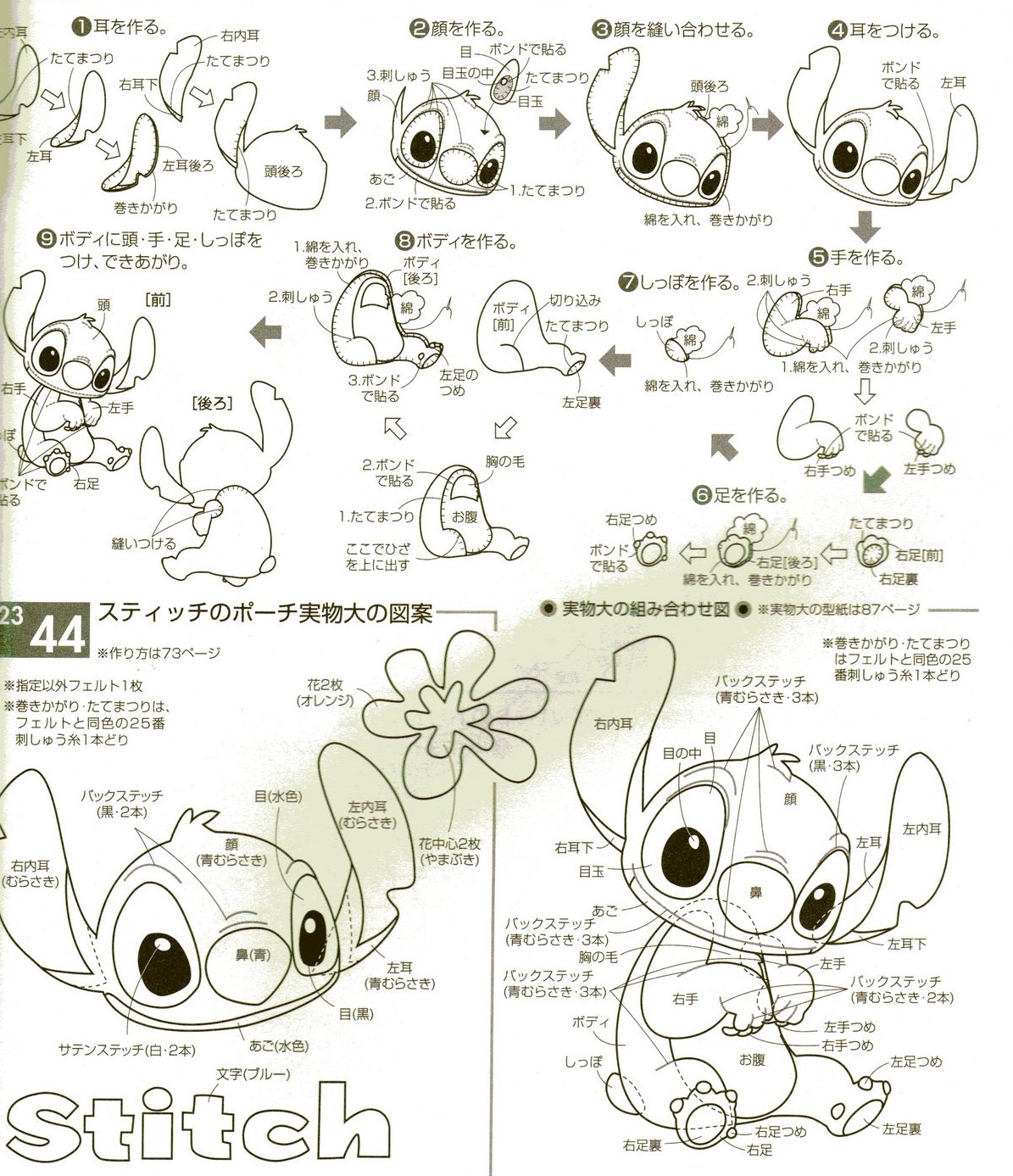 Lilo & Stitch com moldes para feltro - Ver e Fazer