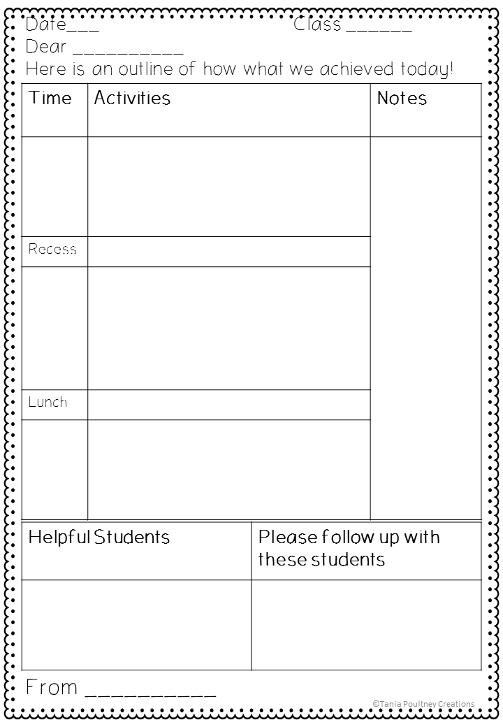 Mrs Poultney s Ponderings A Note For The Teacher