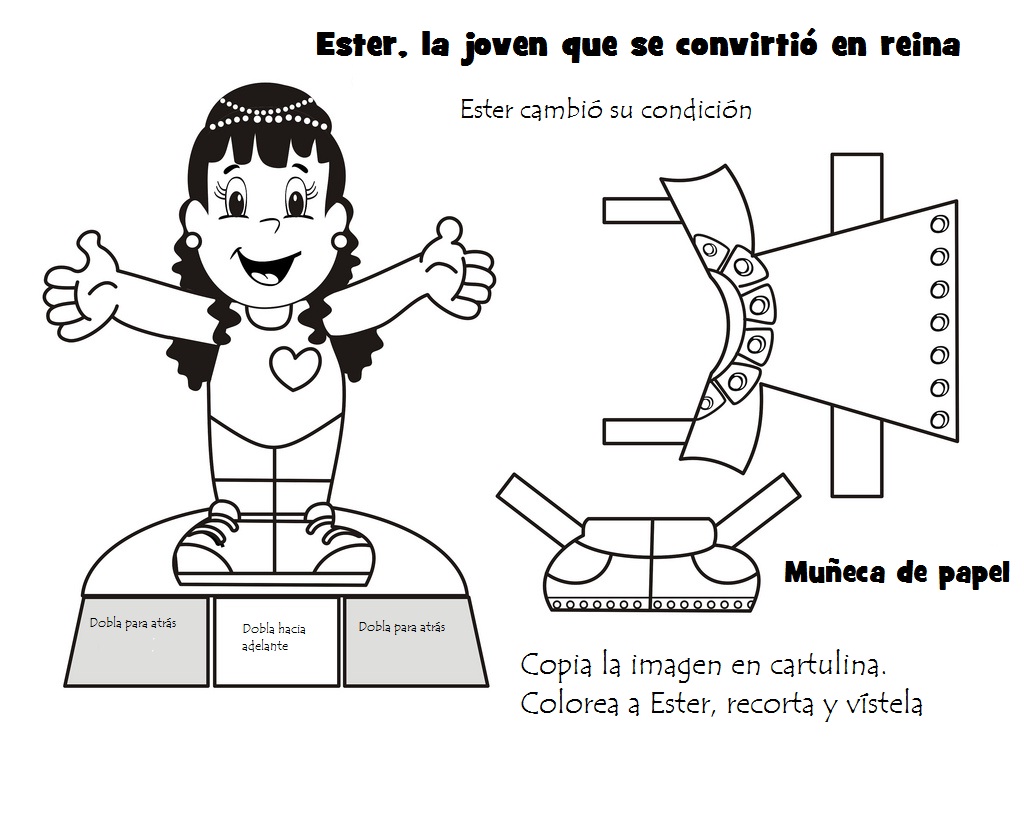 BUENAS NOTICIAS PARA LOS NIÑOS: MANUALIDADES DE LA BIBLIA. LA REINA ESTER