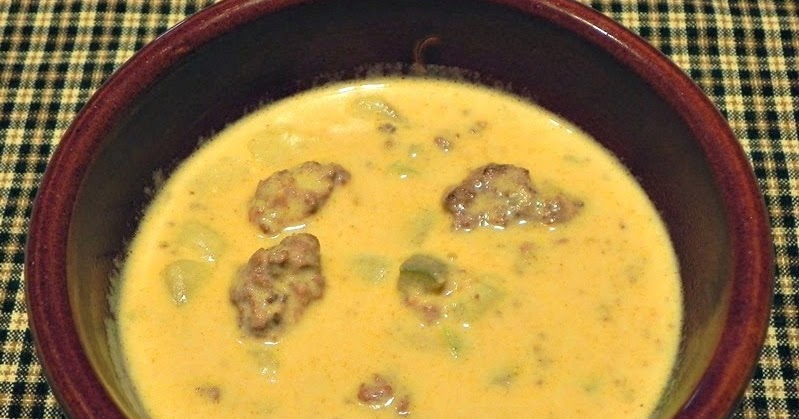 The Iowa Housewife: Cheeseburger Chowder with Hamburger Mix