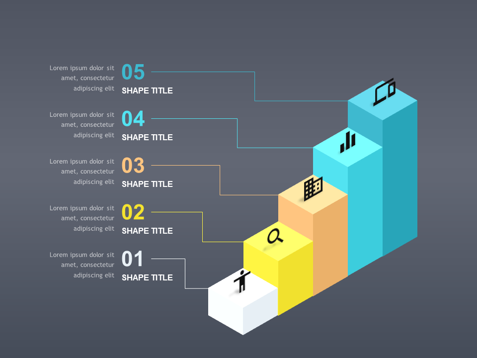 Smart Bar Graph Step PowerPoint Template - PowerPoint Free