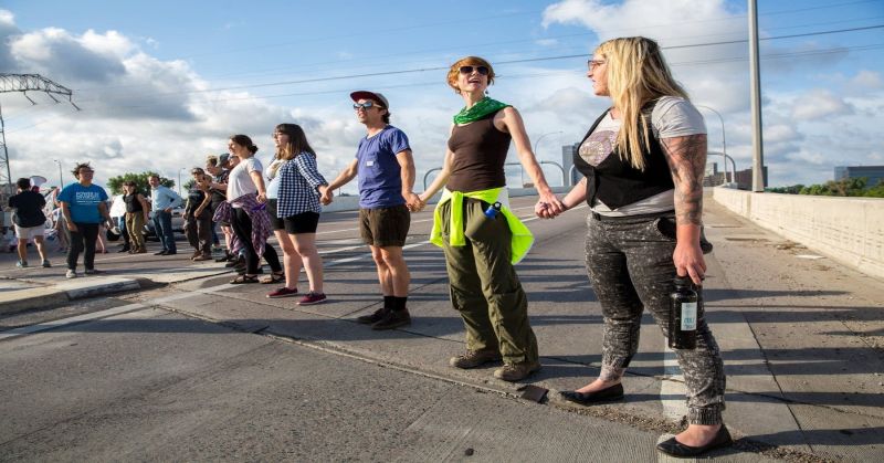 EPIC Video Of Cars Plowing Through Protesters Trying To Block The Road ...