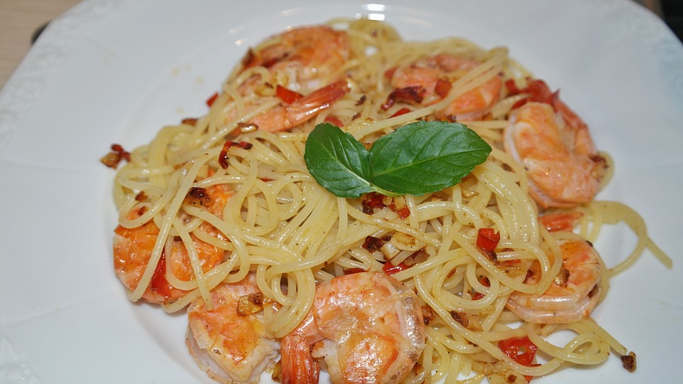Spaghetti aux crevettes | idee repas