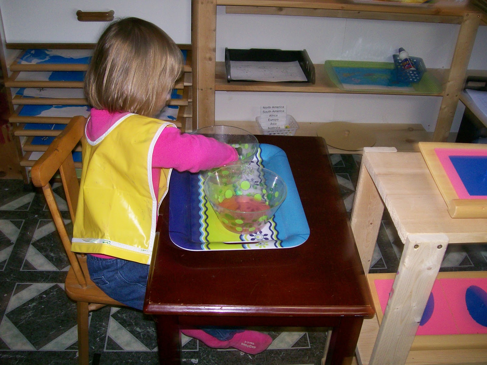Tree House Preschool Daycare: Transferring water with a sponge, a ...
