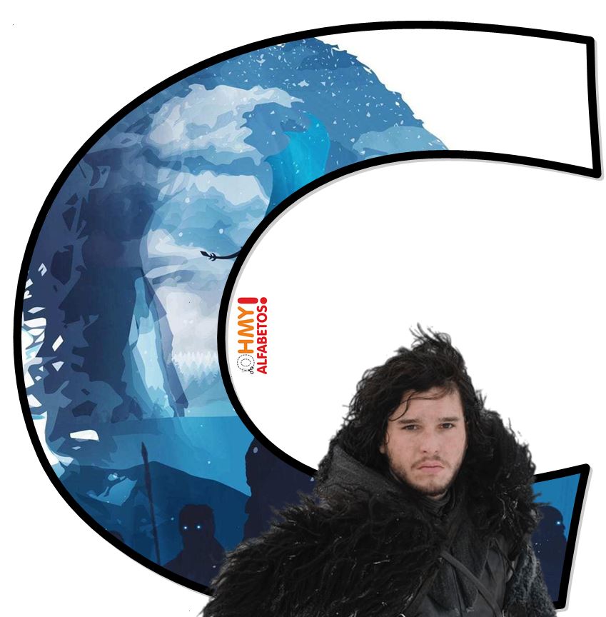 Abecedario GoT Jon Snow. GoT Jon Snow Alphabet. - Oh my Alfabetos!