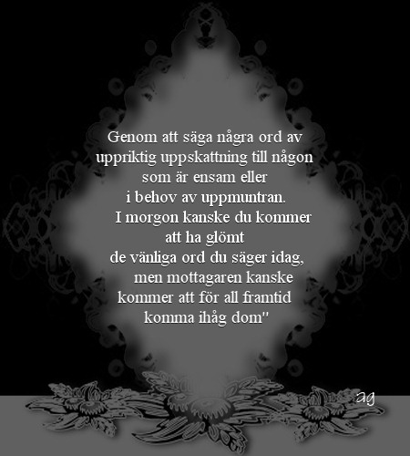 Maria Backlund: Ett vänligt ord på vägen.