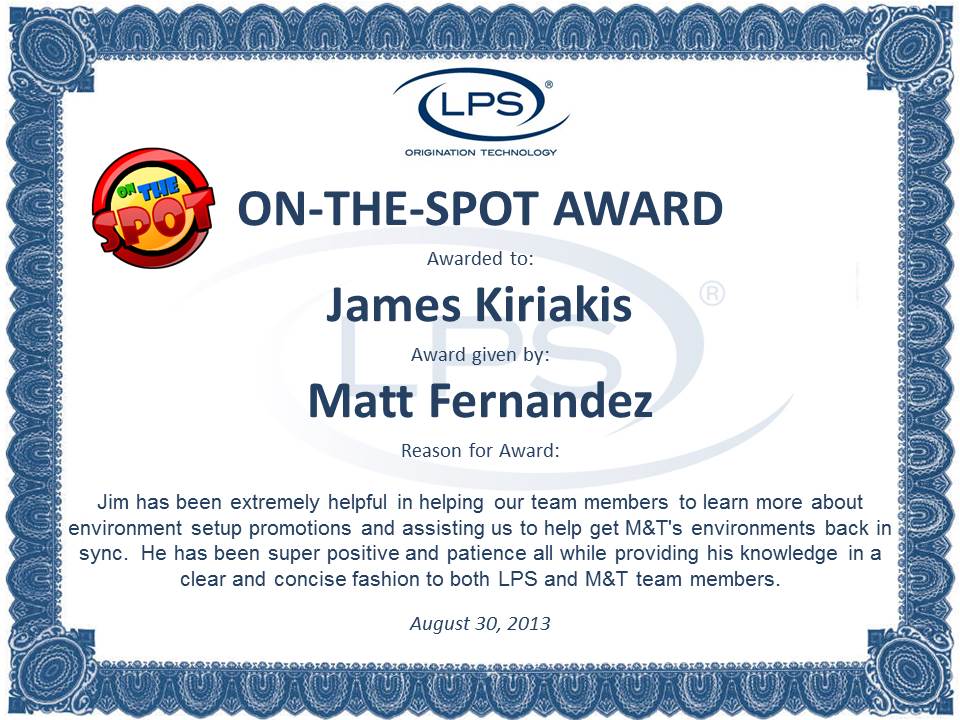 Jim Kiriakis - Technology Business Consultant: Recognition