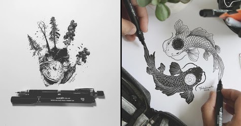 Design Stack: A Blog about Art, Design and Architecture: Ink Drawings ...