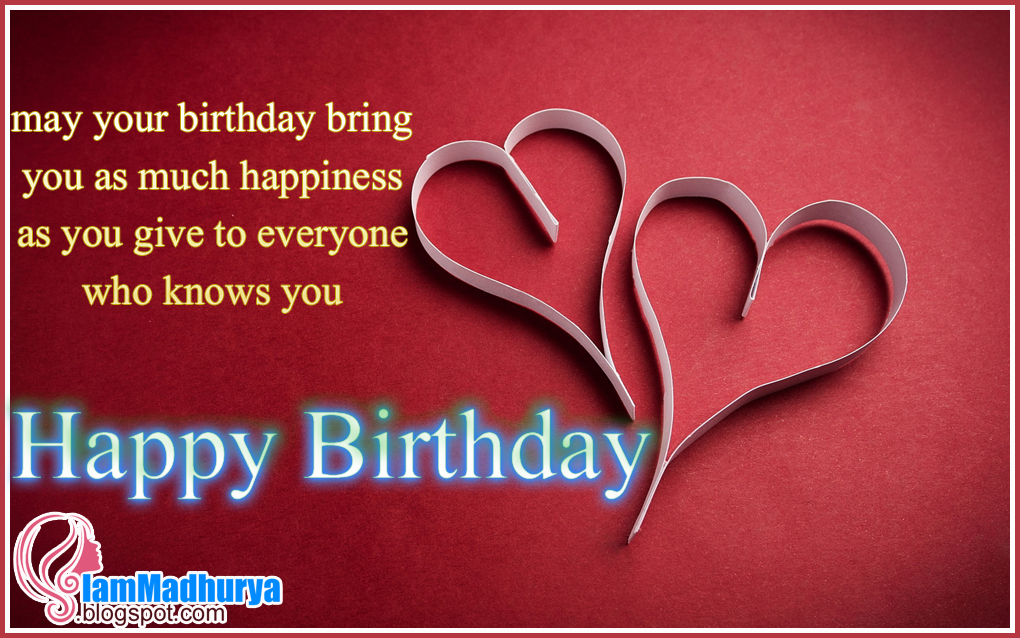 English happy birthday wishes greetings messages - IamMadhurya.com ...