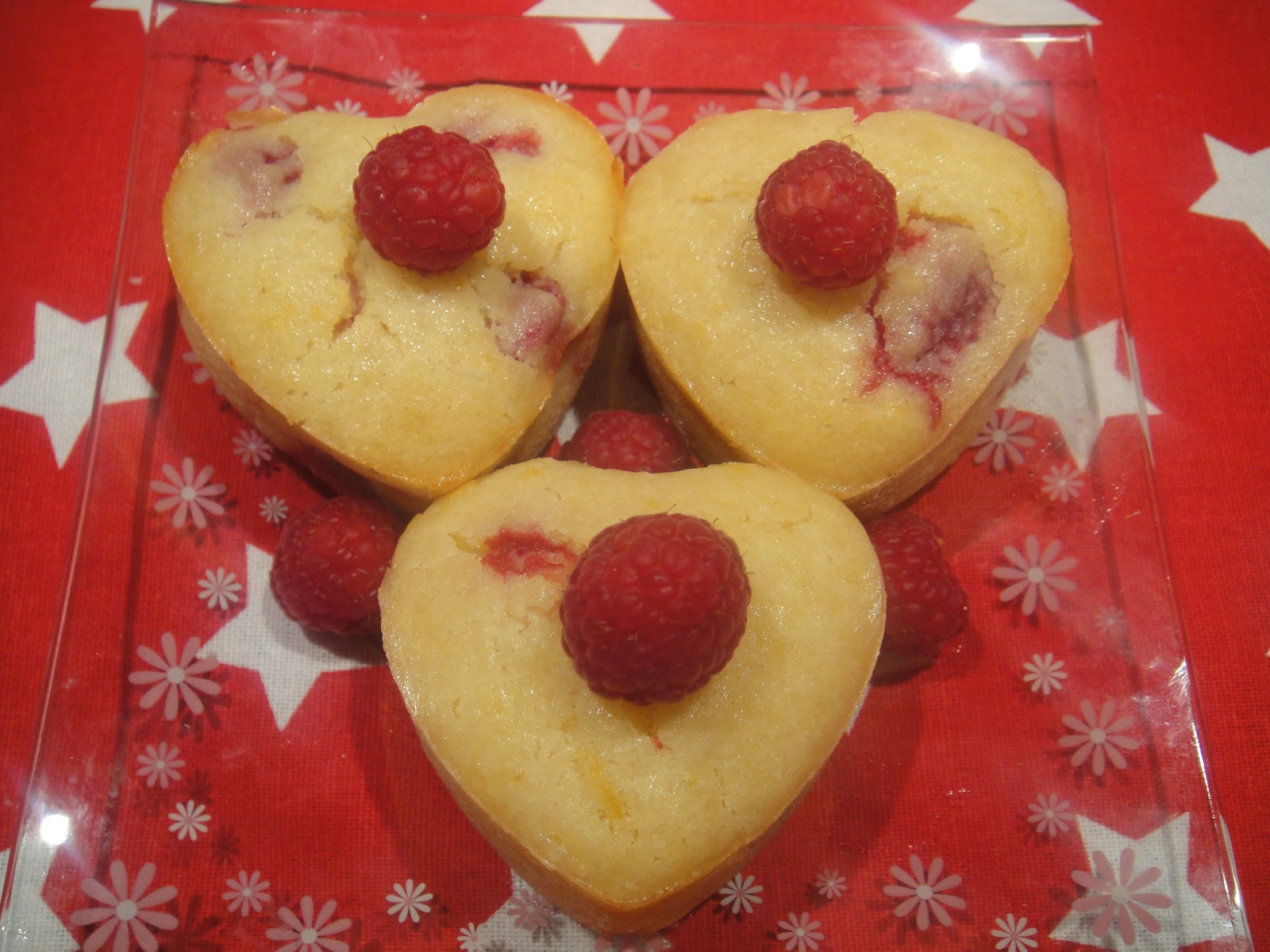 The more than occasional baker: Lemon and Raspberry Heart Cakes