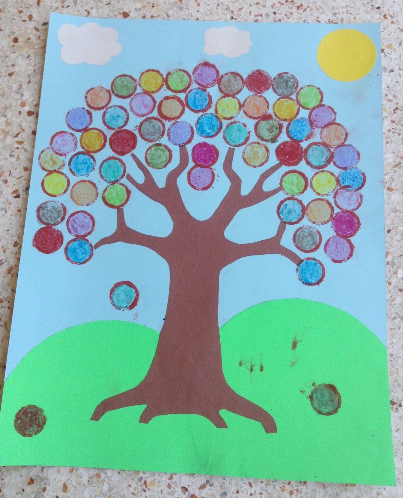 Stamped Circles Tree
