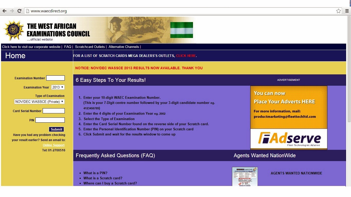Waec Jamb Neco: 2014