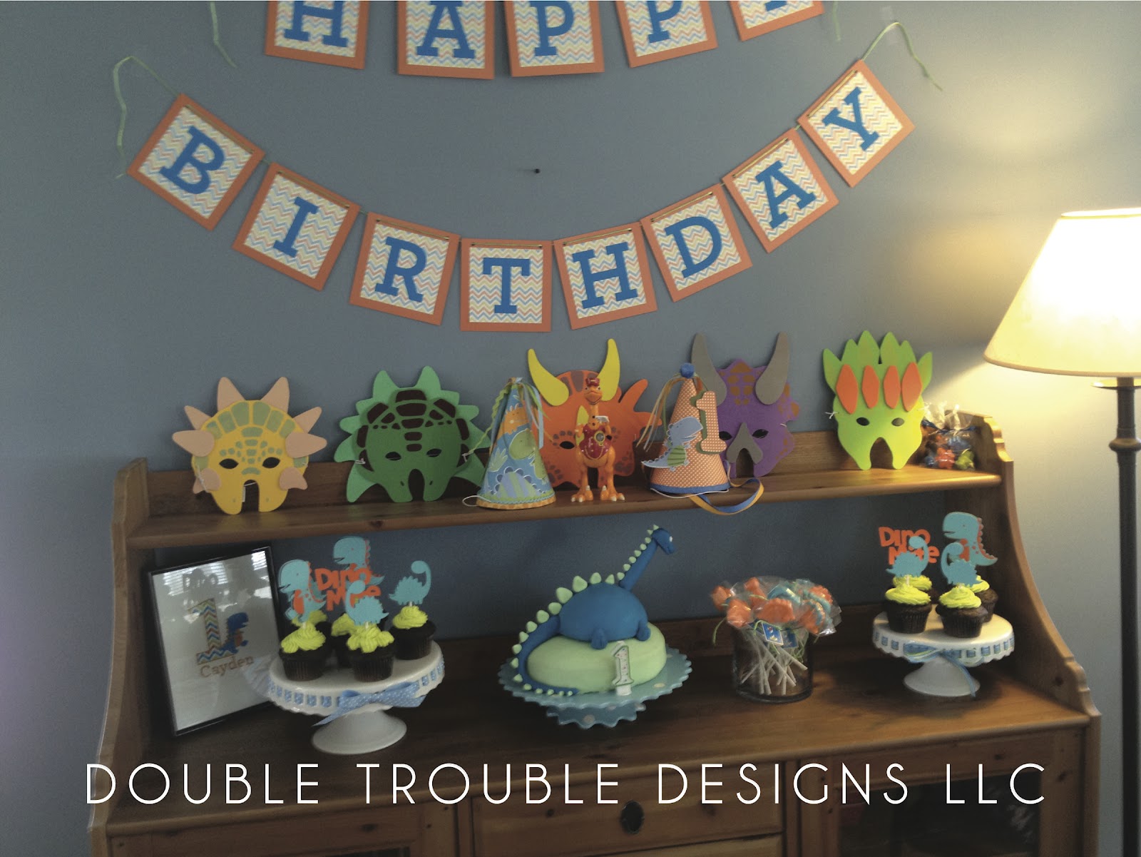 Double Trouble Designs: Dinosaur 1st Birthday Party
