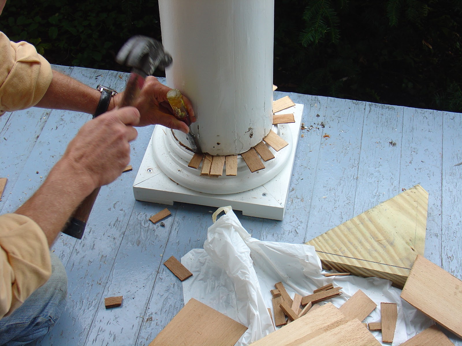 Life at Pugsley: Porch Column Bases 6: Just how crucial is it to secure ...