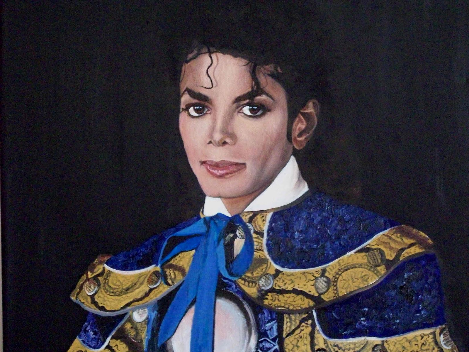 MY WORK OF ART: Michael Jackson In Blue - New Painting
