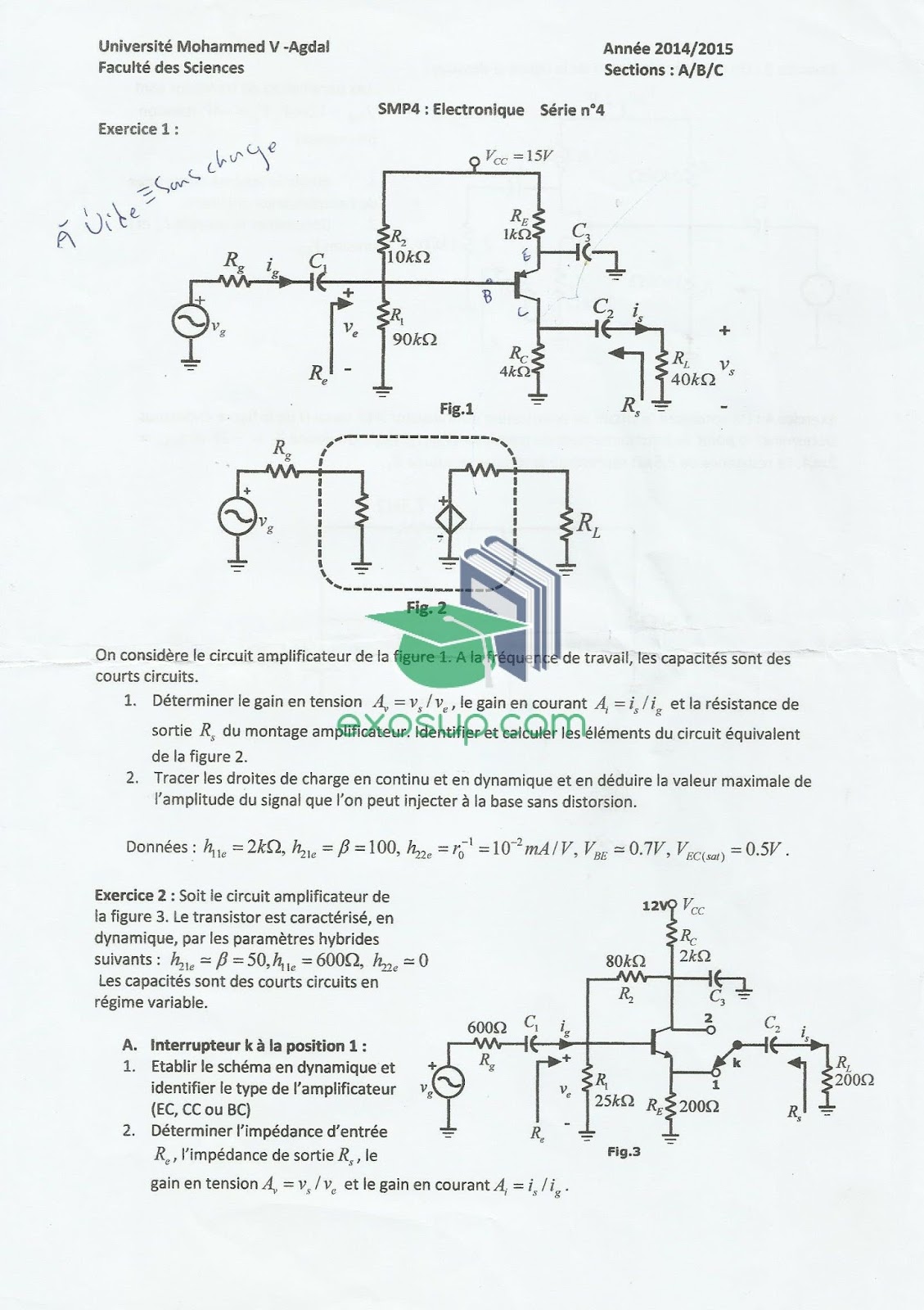Exercice electronique de base