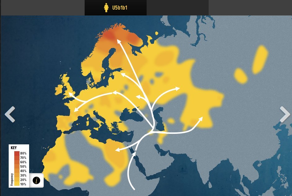 Walking On Fire: Geno 2.0 - My Ancestral U5b1b1 Motherline Regional Heatmap
