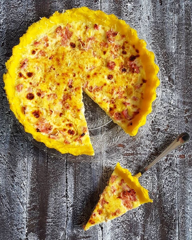 Toi en la Cocina: Receta Tarta de Jamón y Queso con Masa de Polenta