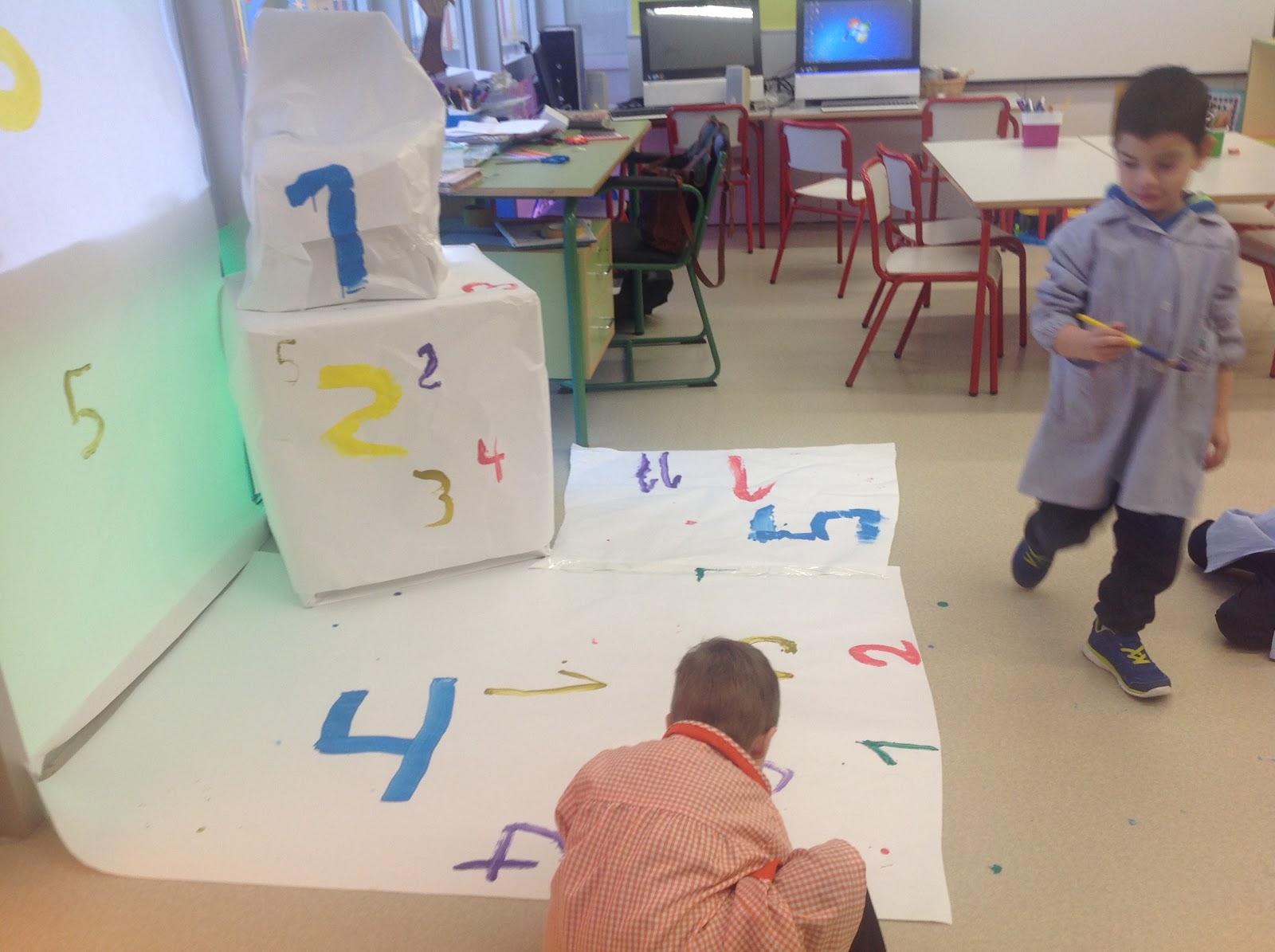 CLASE DE 3 AÑOS ENTRENA: PINTAMOS RINCÓN DE LOS NÚMEROS