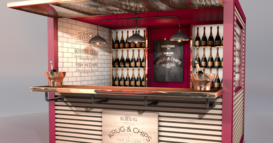 London Pop-ups: The 'Krug & Chips' Pop-up Luxury Fish & Chip Shop in ...