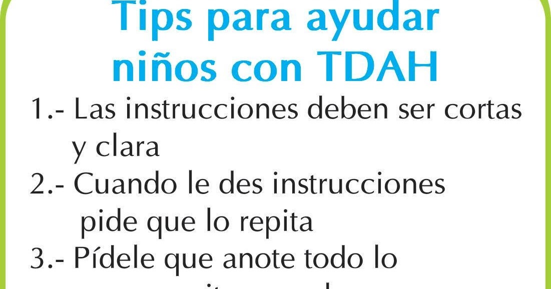Cola de lagartija: Recordamos... Pautas para ayudar a los niños con TDAH Cola de lagartija: Recordamos... Pautas para ayudar a los niños con TDAH