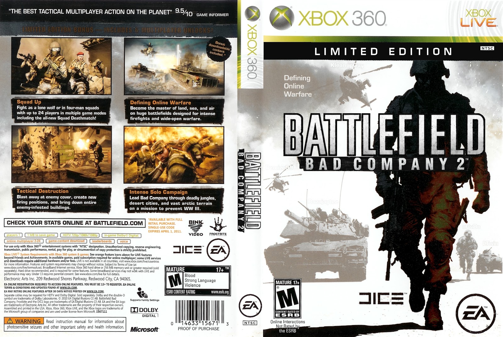 CAPAS - COVERS: CAPAS - XBOX360 - BATTLEFIELD BAD COMPANY 2