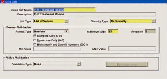 Oracle Applications: Oracle Value Sets