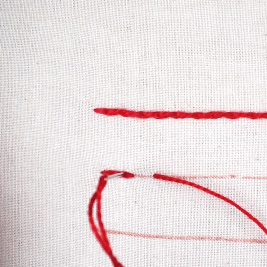 split stitch vs split back stitch tutorial and embroidery pattern