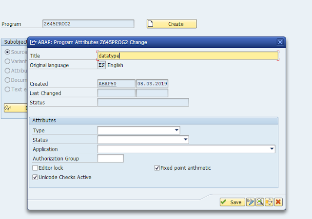 How to write your first abap program