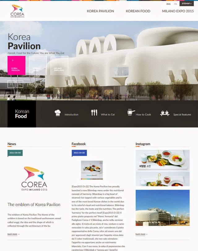 Expo 2015 Milano Blog: Website of Korea pavilion at Expo 2015 Milano
