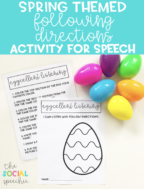 Easter Activity for Speech and Language | The Social Speechie
