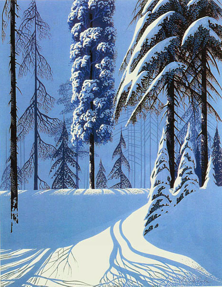 Eyvind Earle Art Gallery: Eyvind Earle Snowscape Views