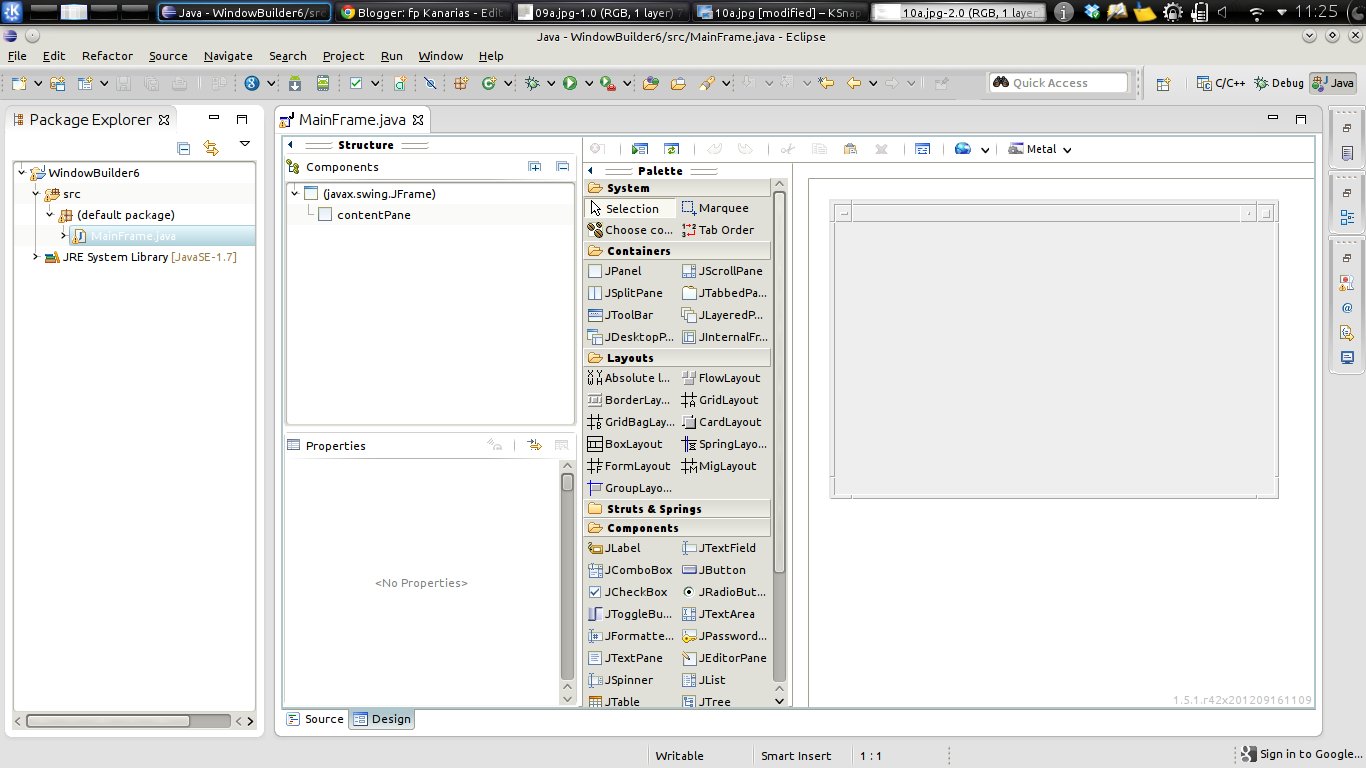 fp Kanarias: WindowBuilder: Interfaces gráficas en Java arrastrando y ...