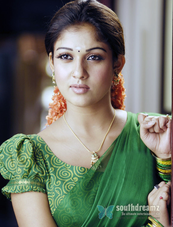 Nayanthara in a green Saree |Nayan Thara Photos