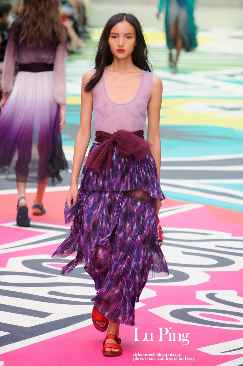 Lu Ping at Burberry Prorsum Womenswear Spring-Summer 2015 Collection ...