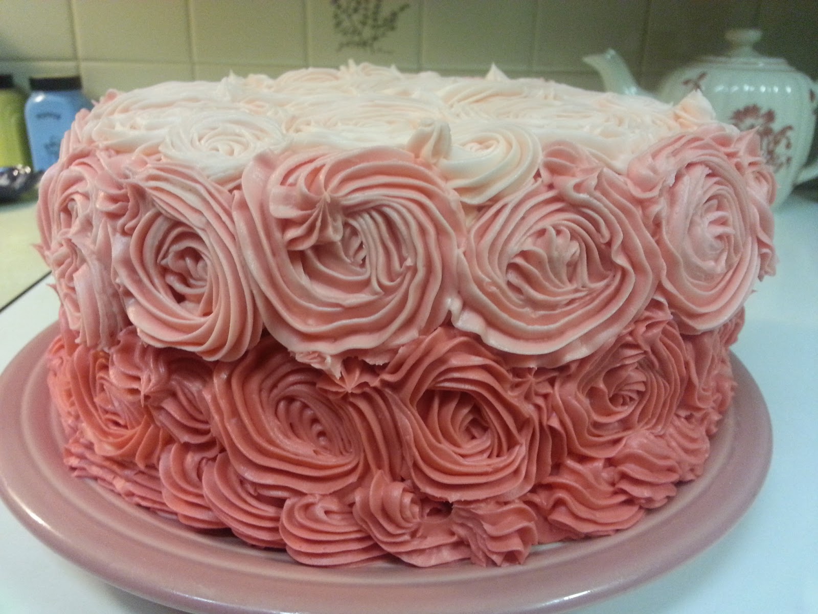 Cute Little Muffins!: Pink Ombre Swirl Cake- CLM's style!