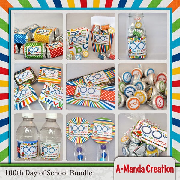 A-Manda Creation: 100th Day of School Party Printables
