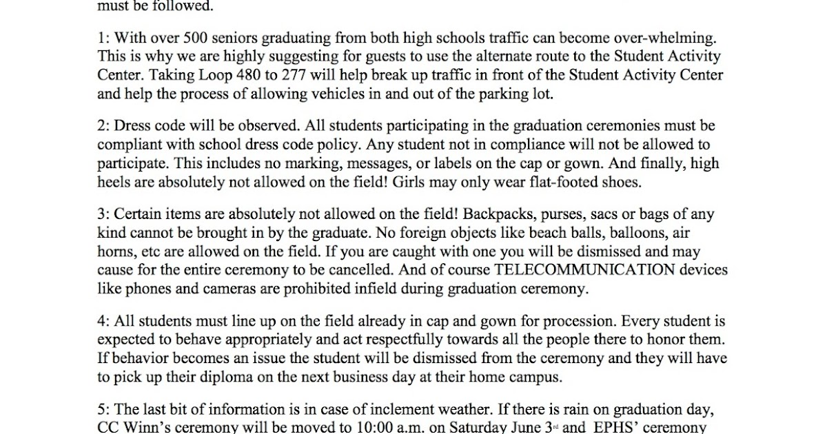 Eagle Pass ISD - iVision: 2017 EPISD Graduation Rules and Procedures