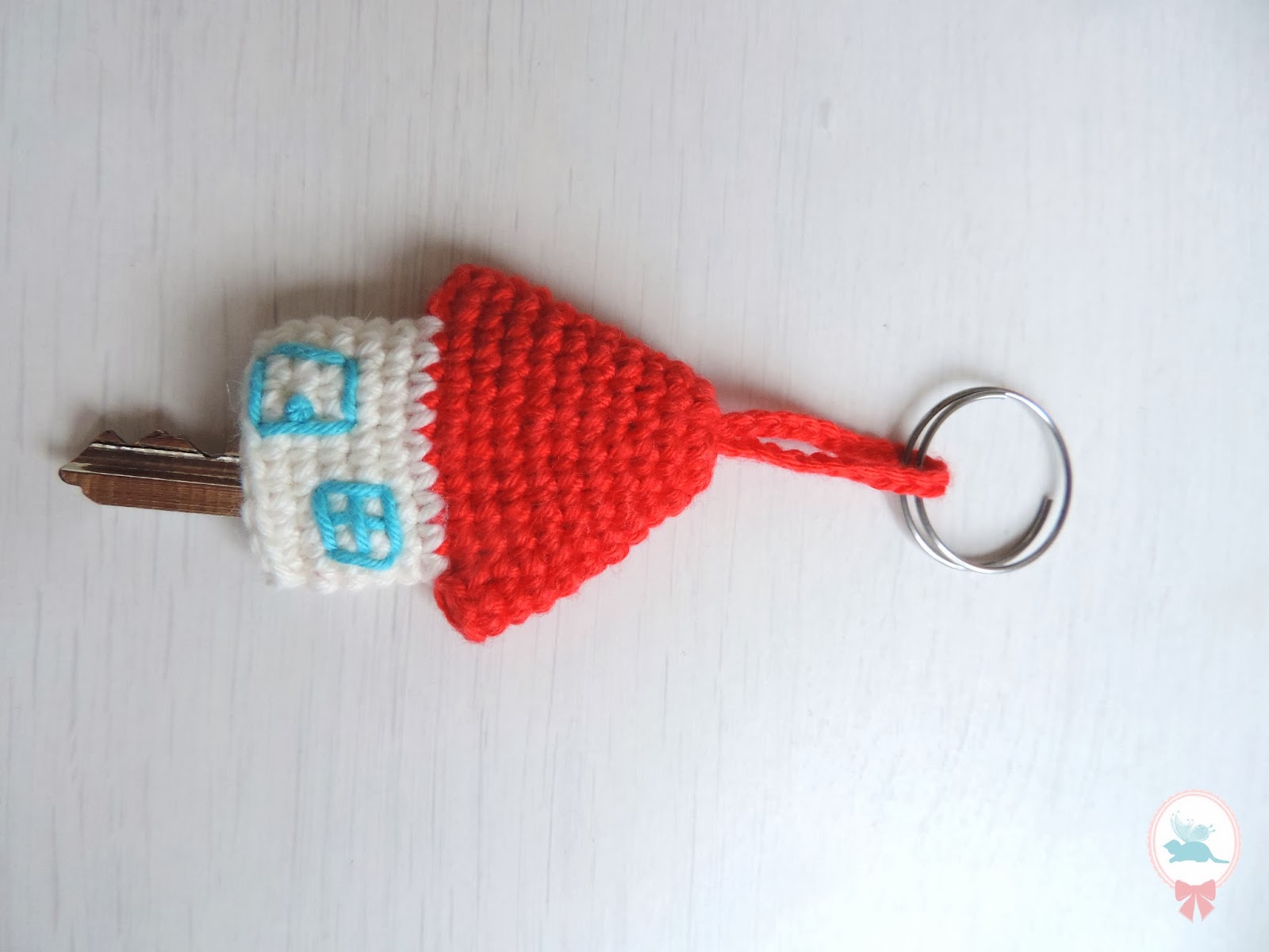 Rose Coton: DIY - porte-clefs petite maison au crochet